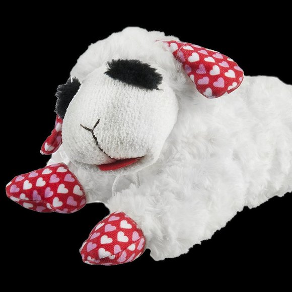 Dog | Multipet Valentines Hearts 8 Lamb Chop Squeaky Plush Dog Toy ...